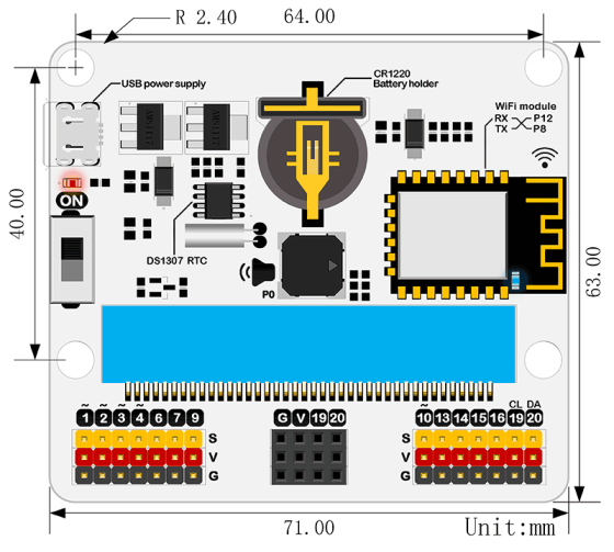 IoT:bit pro micro:bit V1 - modul pro Internet věcí IoT - HWKITCHEN