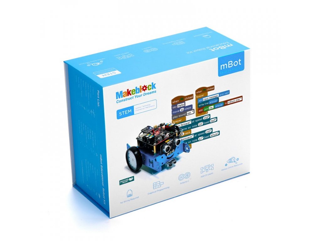 Arduino robot mBot v1.1 + Baterie do ovladače ZDARMA! - HWKITCHEN