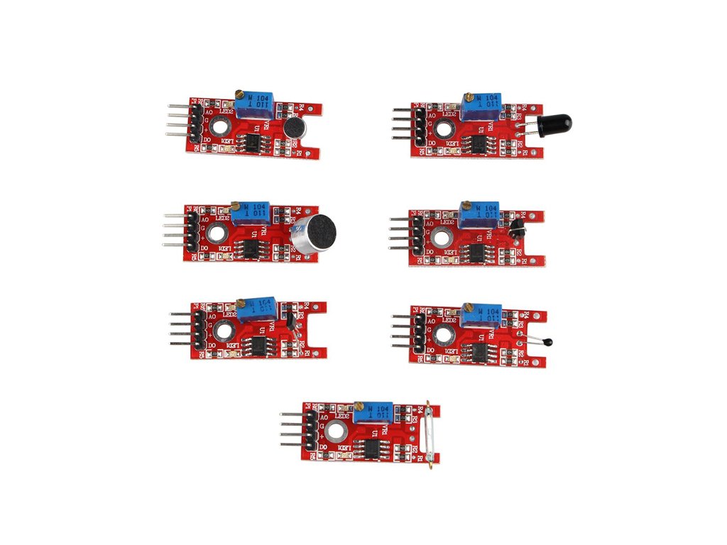 Senzor kit pro Arduino - 37 elektronických modulů - HWKITCHEN