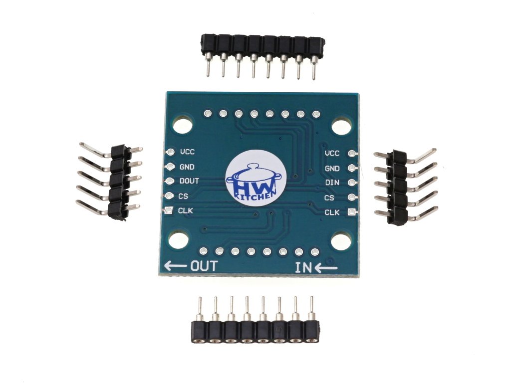 8x8 LED Matrix červená s MAX7219 - DIY Kit - HWKITCHEN